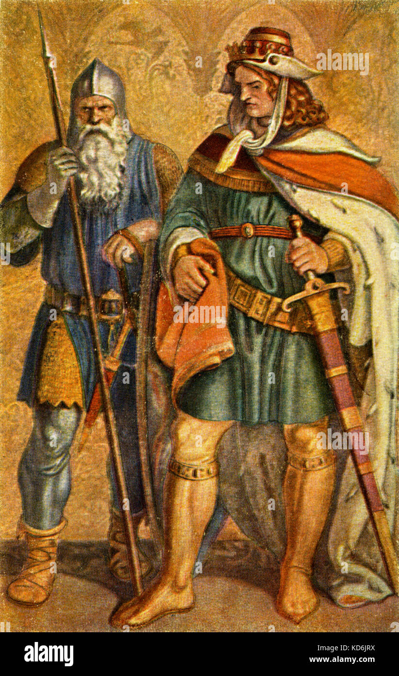 Wagners Oper "Der Ring cycle'. Fresko des Nibelungenliedes Saga von Schnorr von Carolsfeld in ...