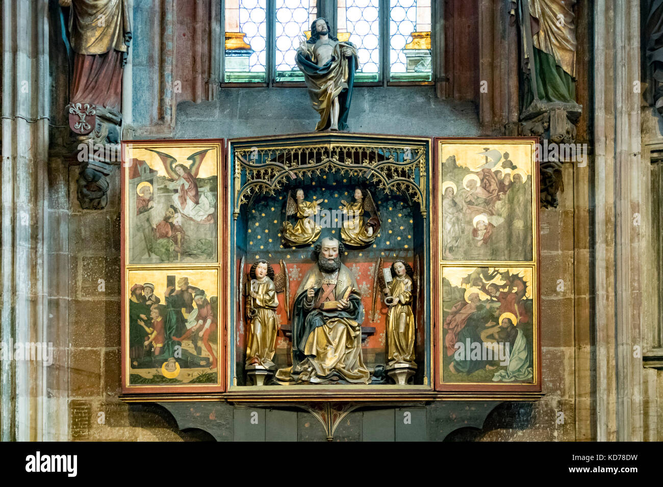Der Altar der St. Peter, St. Sebalduskirche (Sebaldus Kirche), Nürnberg ...