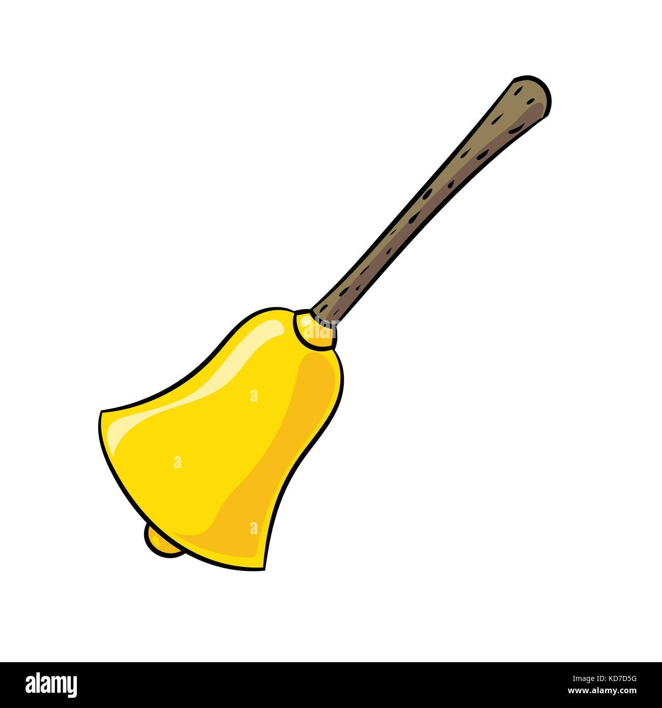 Hand Zeichnung einer Glocke auf weißem Hintergrund - Vector ...