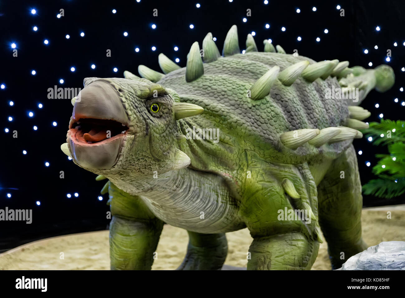 Realistische der schönen Dinosaurier Modell im Themenpark in ...