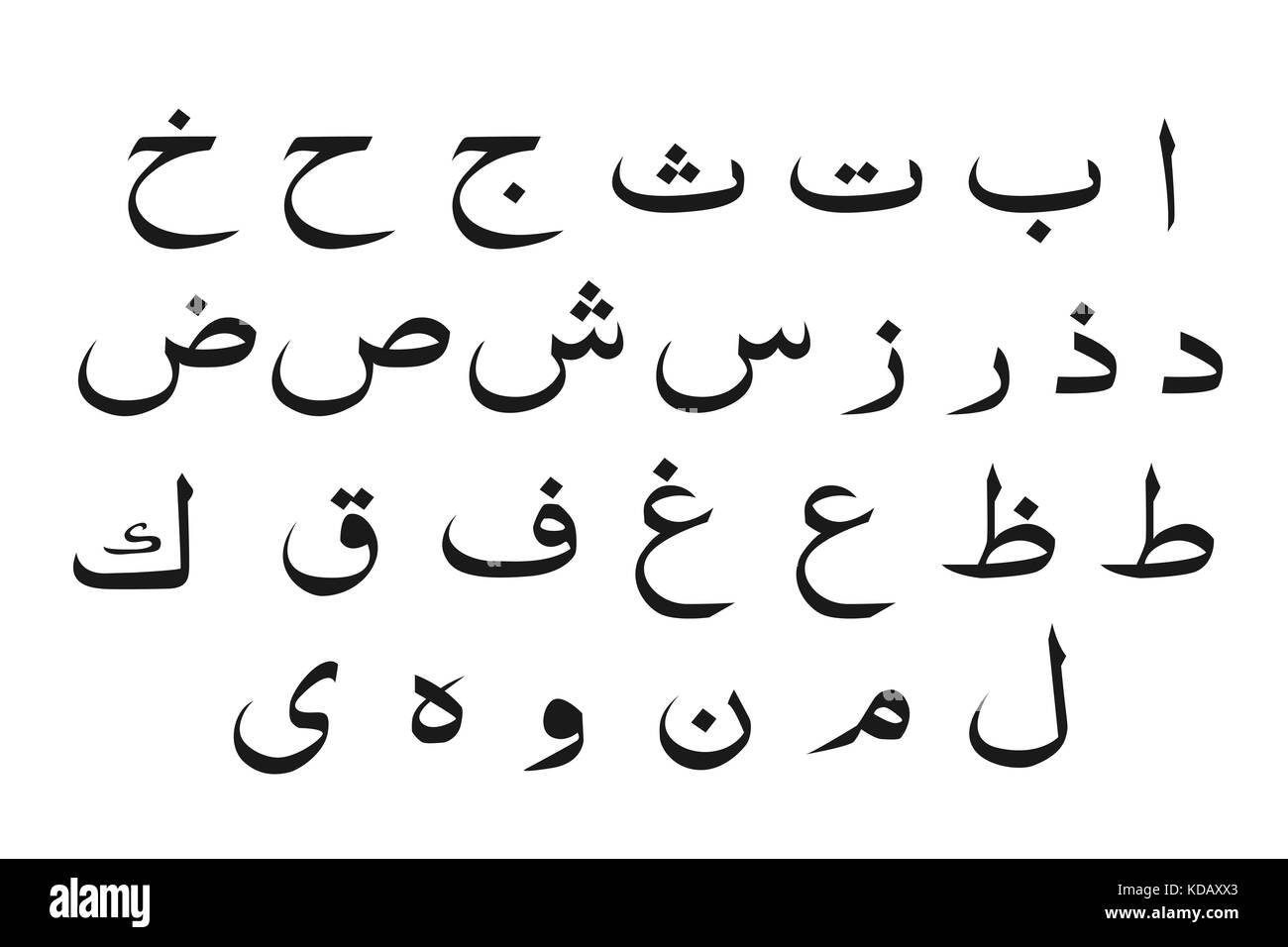 Set von arabischen Alphabet , arabischen Alphabet Vektor ...