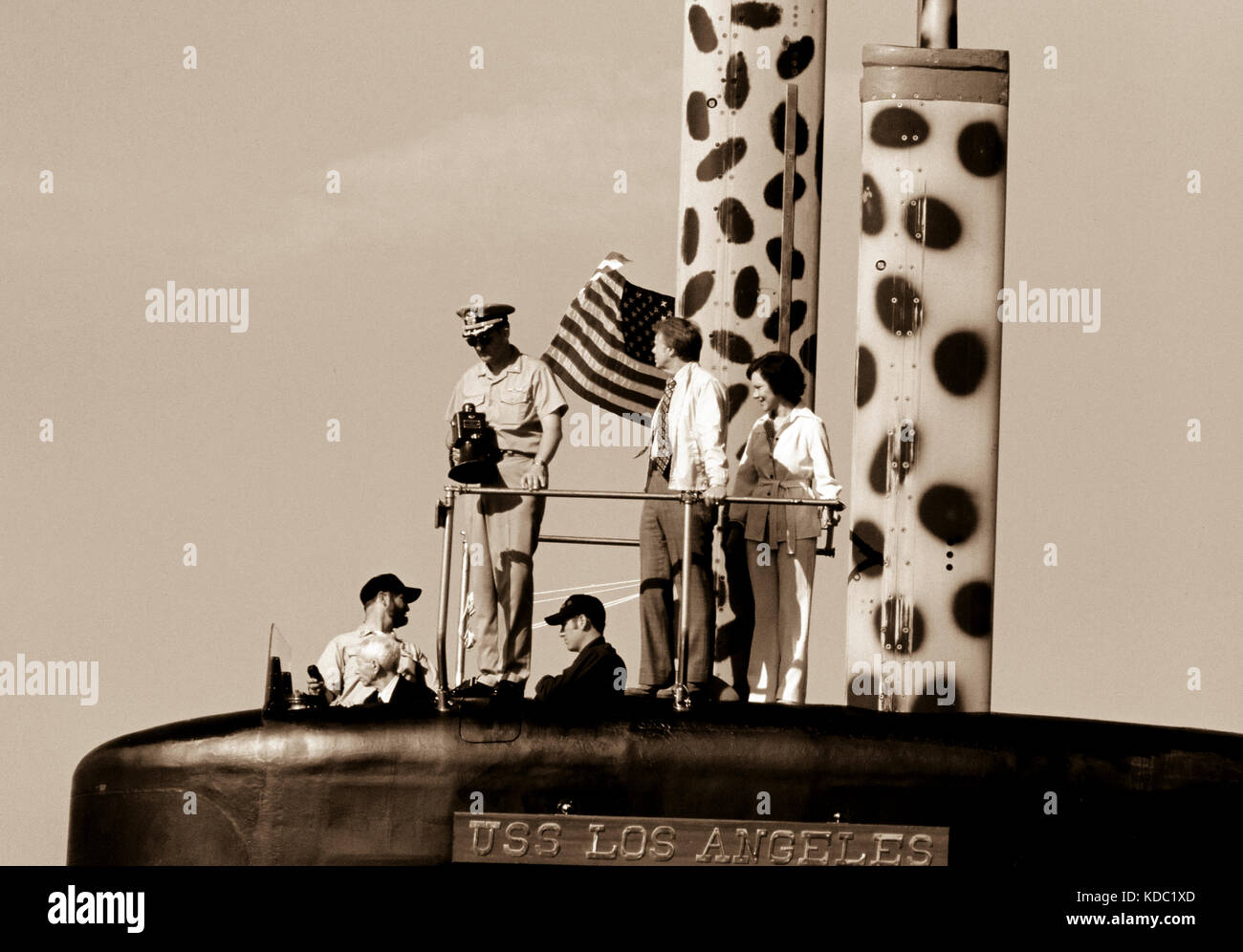 Präsident Jimmy Carter, First Lady Rosalynn Carter und Admiral Hyman ...