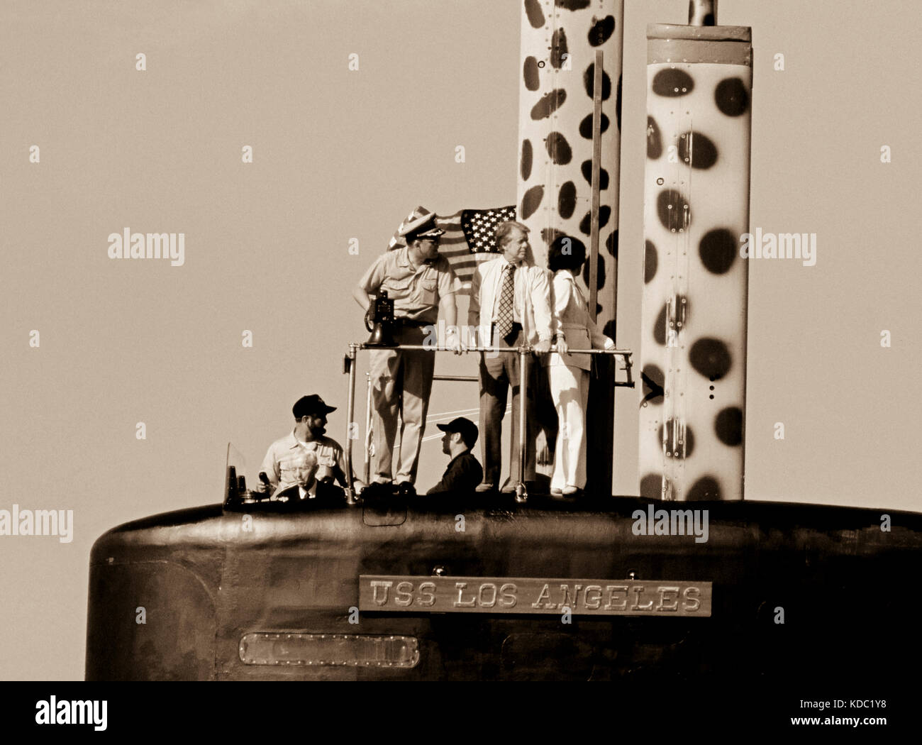 Präsident Jimmy Carter, First Lady Rosalynn Carter und Admiral Hyman ...