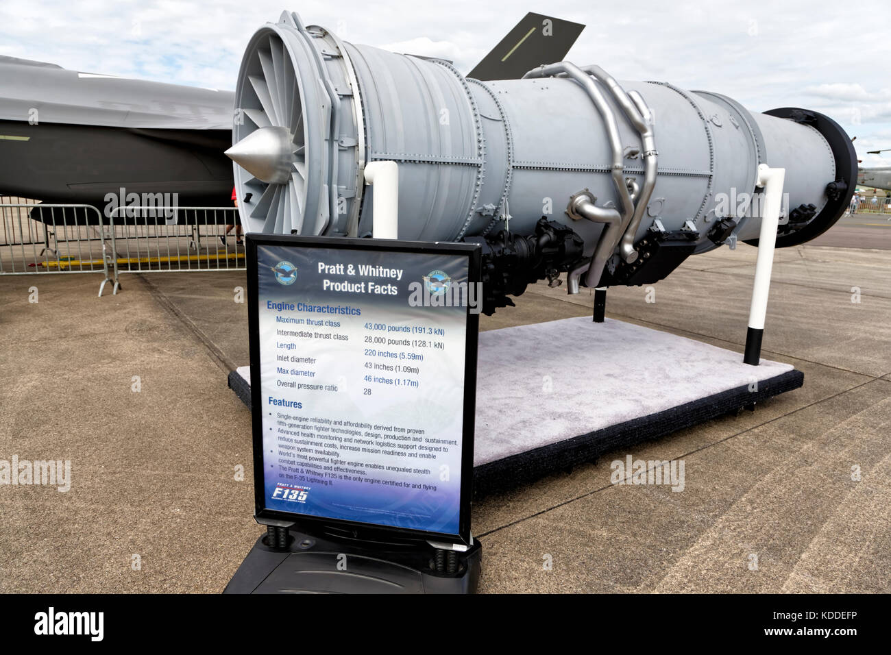 Eine F-35 Lightning II Pratt & Whitney F135 Jet Engine Stockfotografie ...