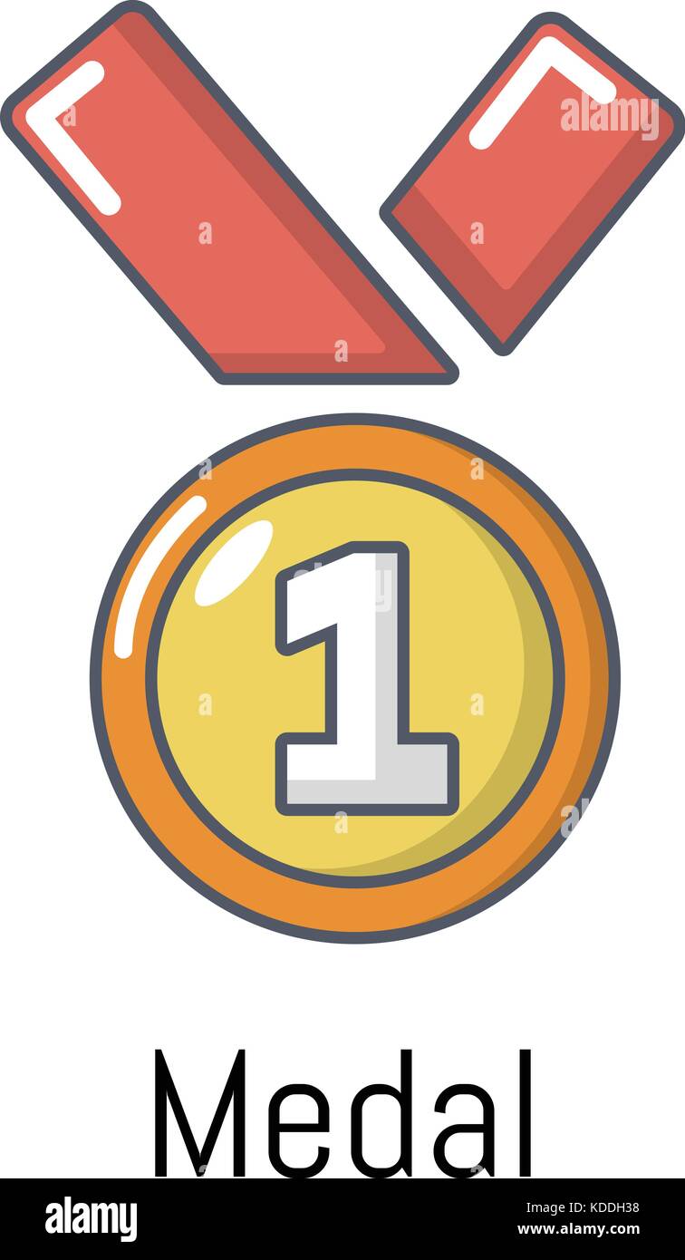 Medal First Place Icon Cartoon Stockfotos & Medal First Place Icon ...