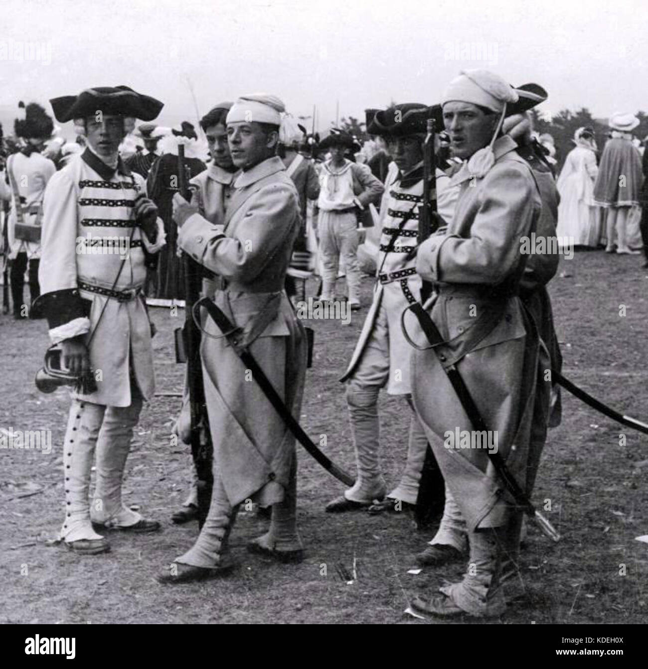Soldats de Wolfe et Milice Canadienne Francaise Stockfotografie - Alamy