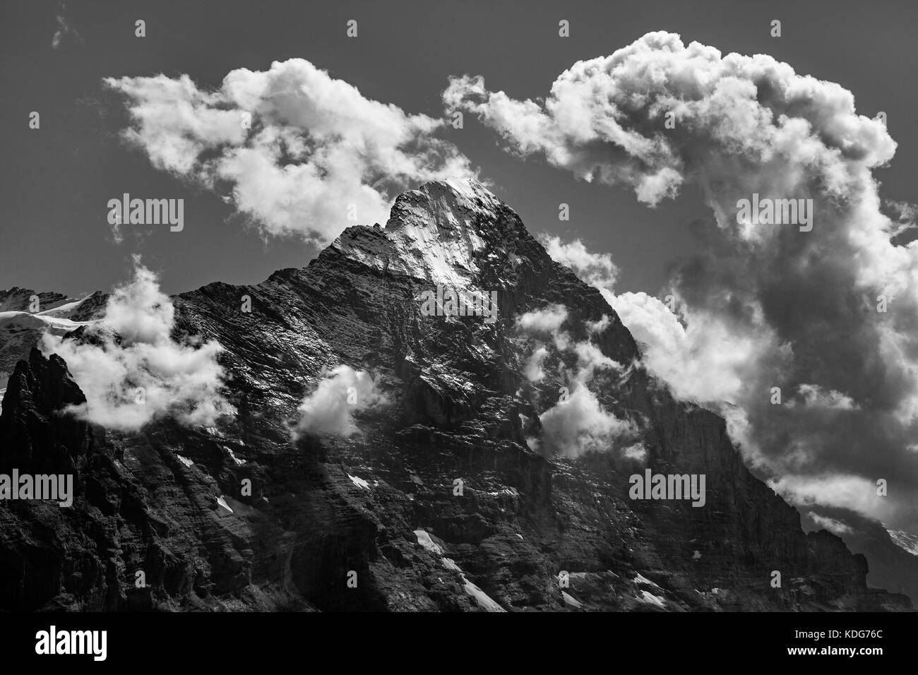 Die nordwand des eiger Schwarzweiß-Stockfotos und -bilder - Alamy