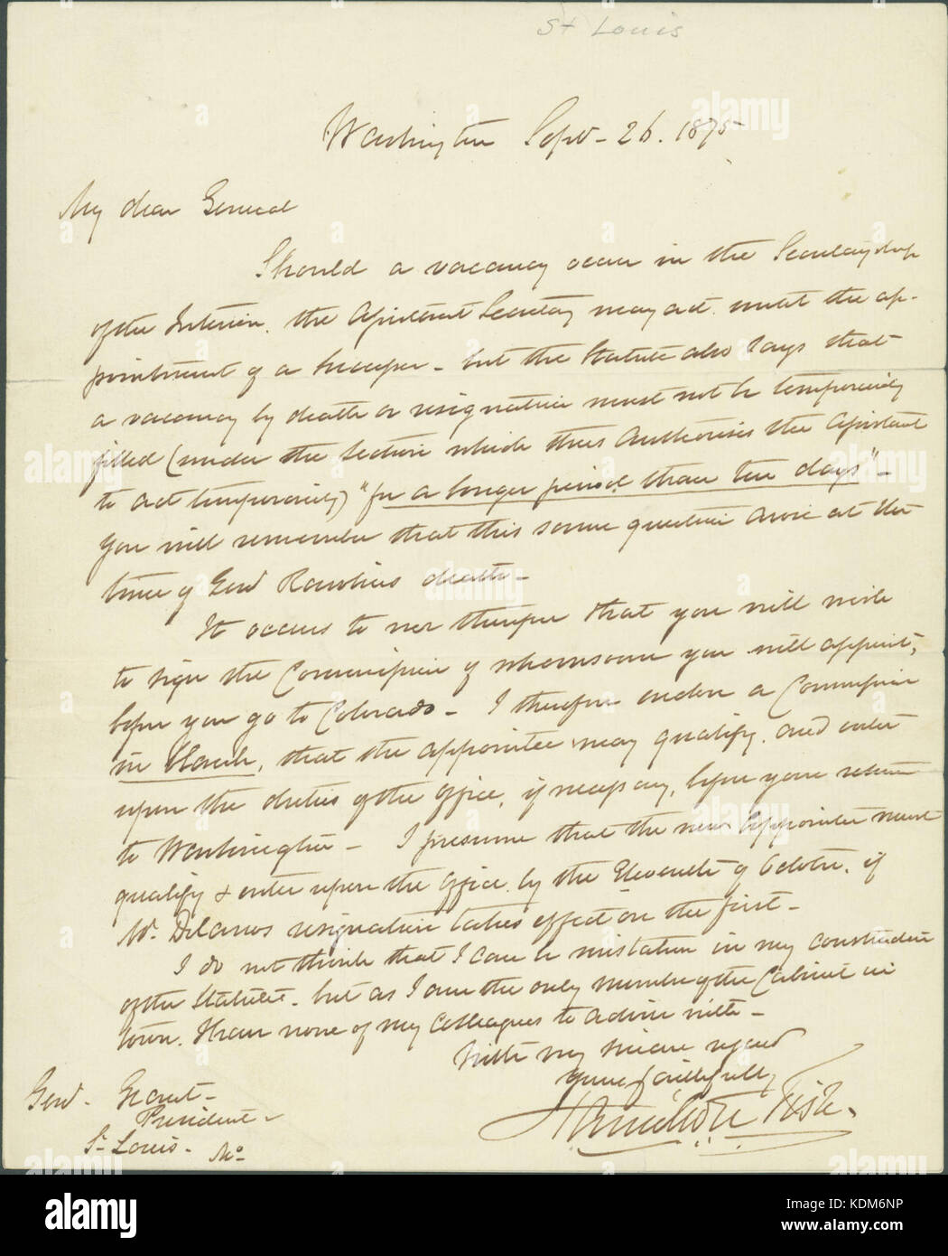 Unterschriebener brief ulysses grant -Fotos und -Bildmaterial in hoher ...