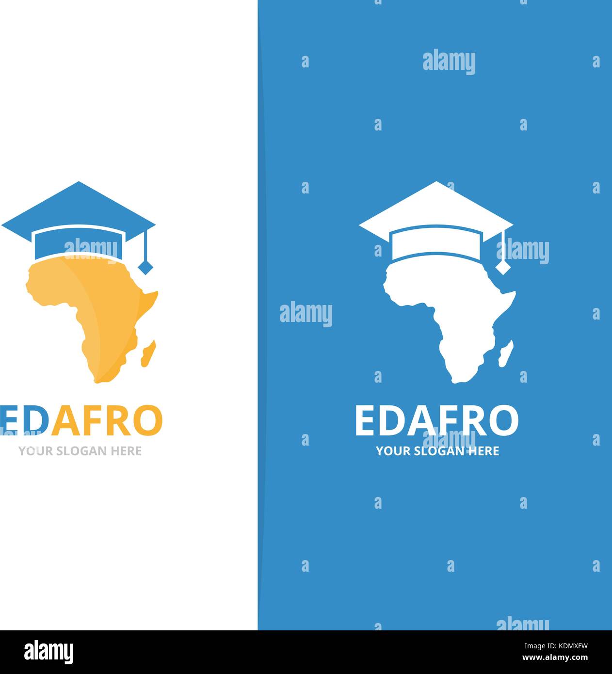 Vektor Afrika und Absolvent hat logo Kombination. Safari und Symbol ...