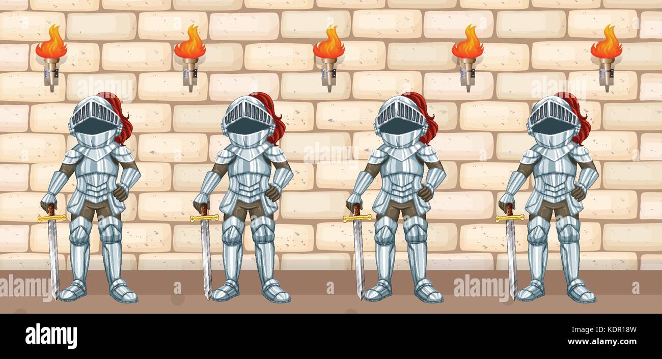 Mittelalterliche burg steht Stock-Vektorgrafiken kaufen - Alamy