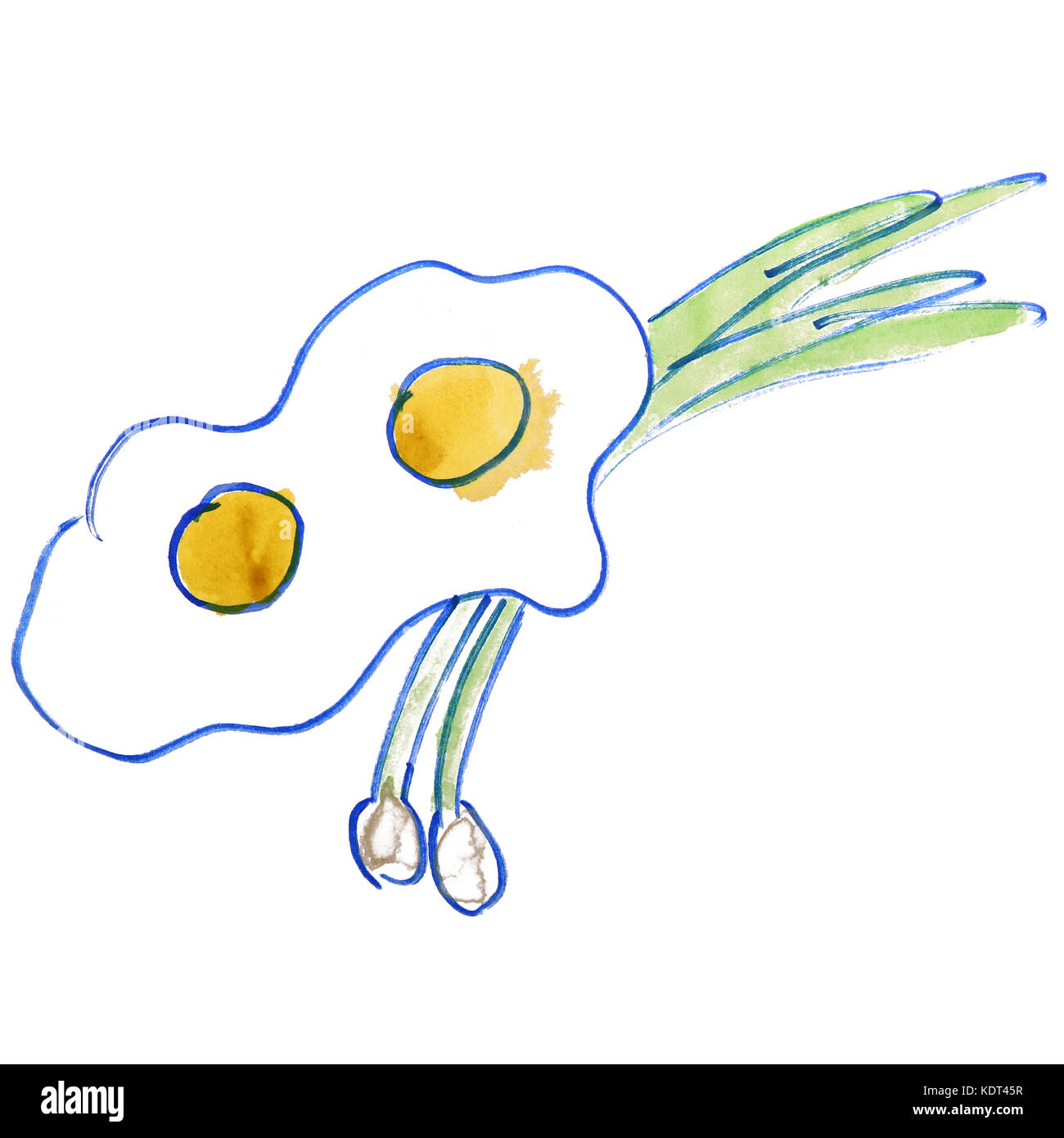 Zeichnung cartoon Kinder aquarell Eier auf weißem Hintergrund ...