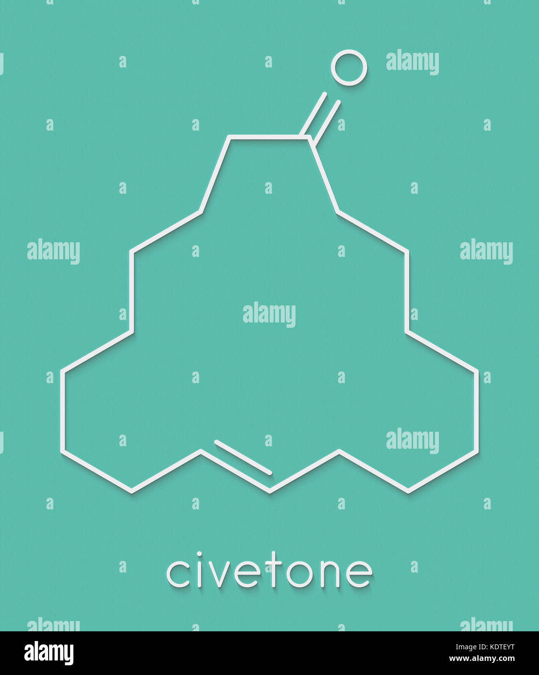Civetone Civet-katze Pheromon Molekül. in Parfüm verwendet ...