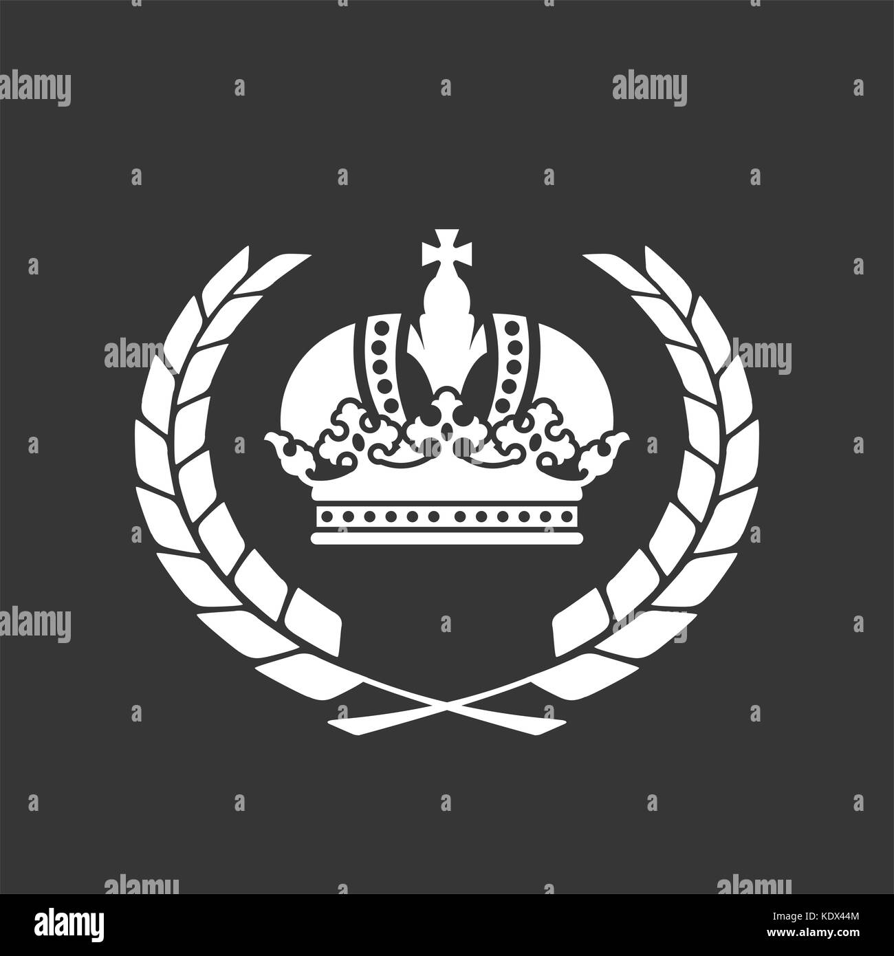 Familie blazon oder Wappen - heraldik Krone und Lorbeerkranz Stock ...