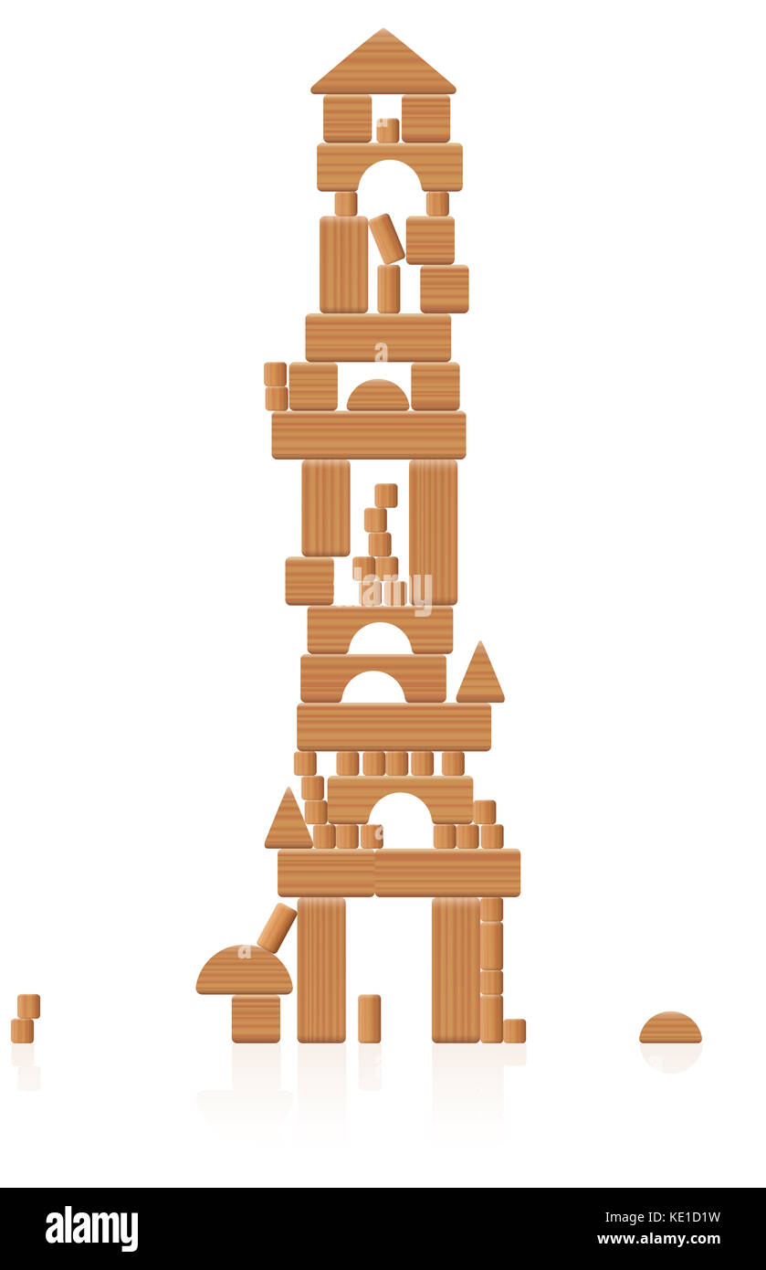 Holzbausteine turm -Fotos und -Bildmaterial in hoher Auflösung – Alamy