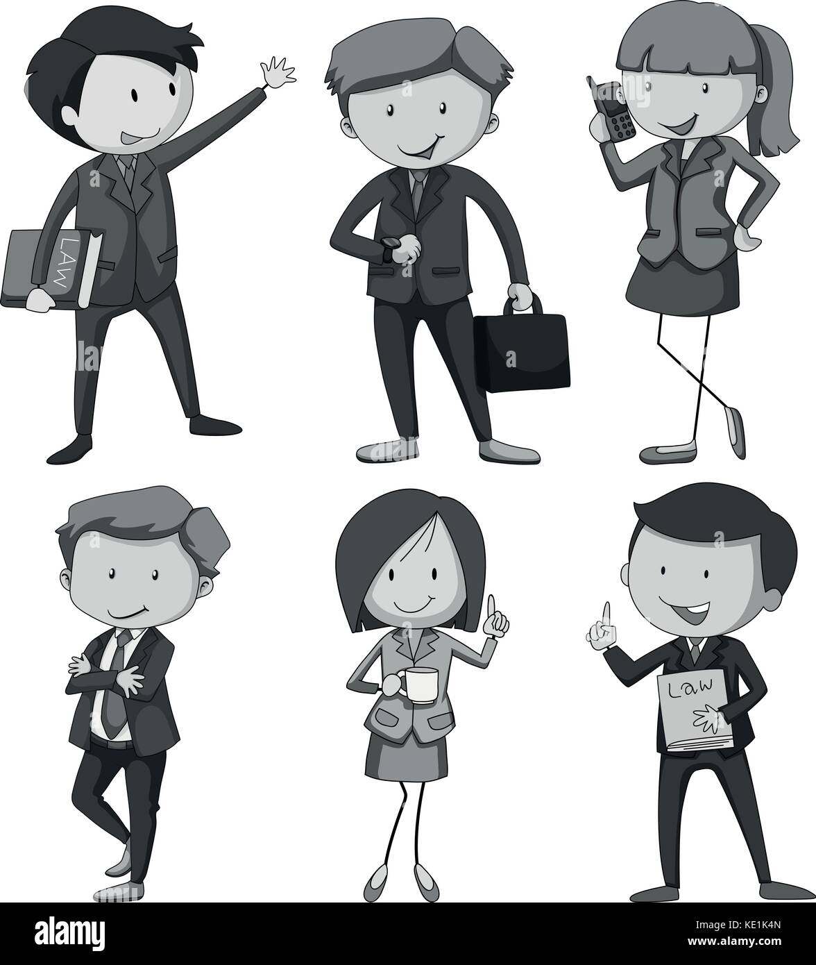 Menschen mit unterschiedlichen Berufen Abbildung Stock-Vektorgrafik - Alamy