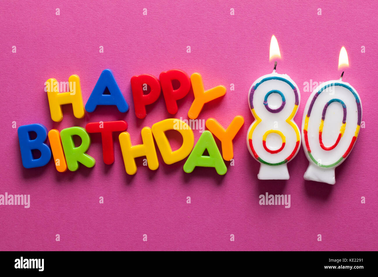 Happy birthday number 80 greeting -Fotos und -Bildmaterial in hoher ...