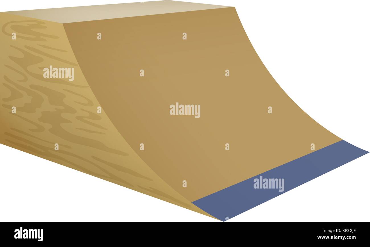 Holz- straße Rampe auf weißem Hintergrund Abbildung Stock-Vektorgrafik ...