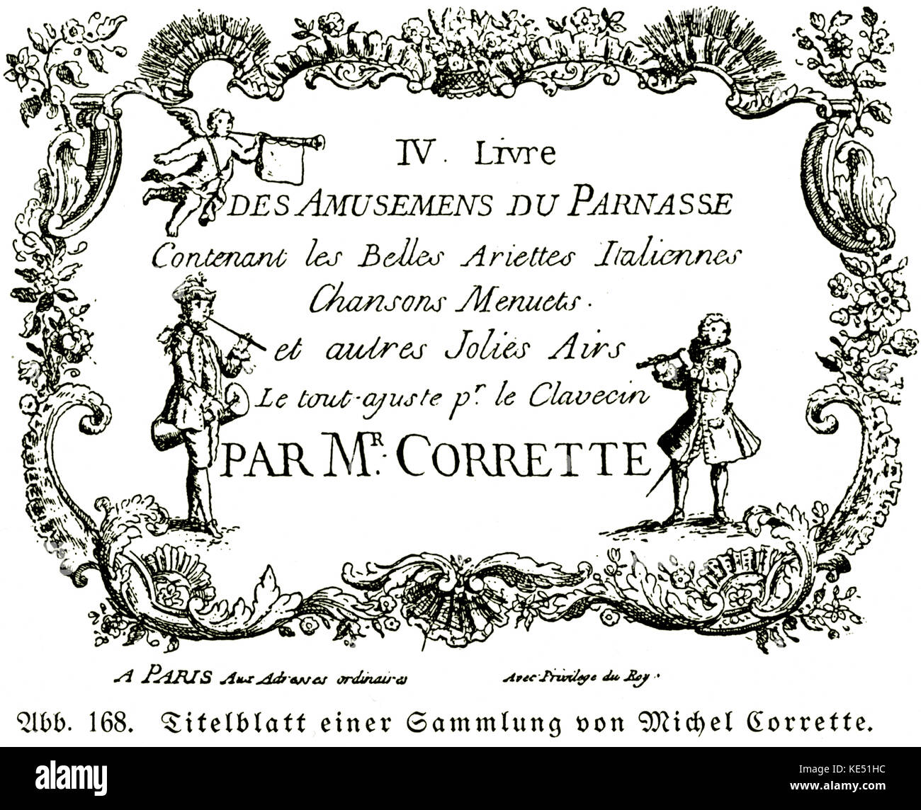 Michel Corrette - Titelseite eines Songs die Sammlung durch die ...