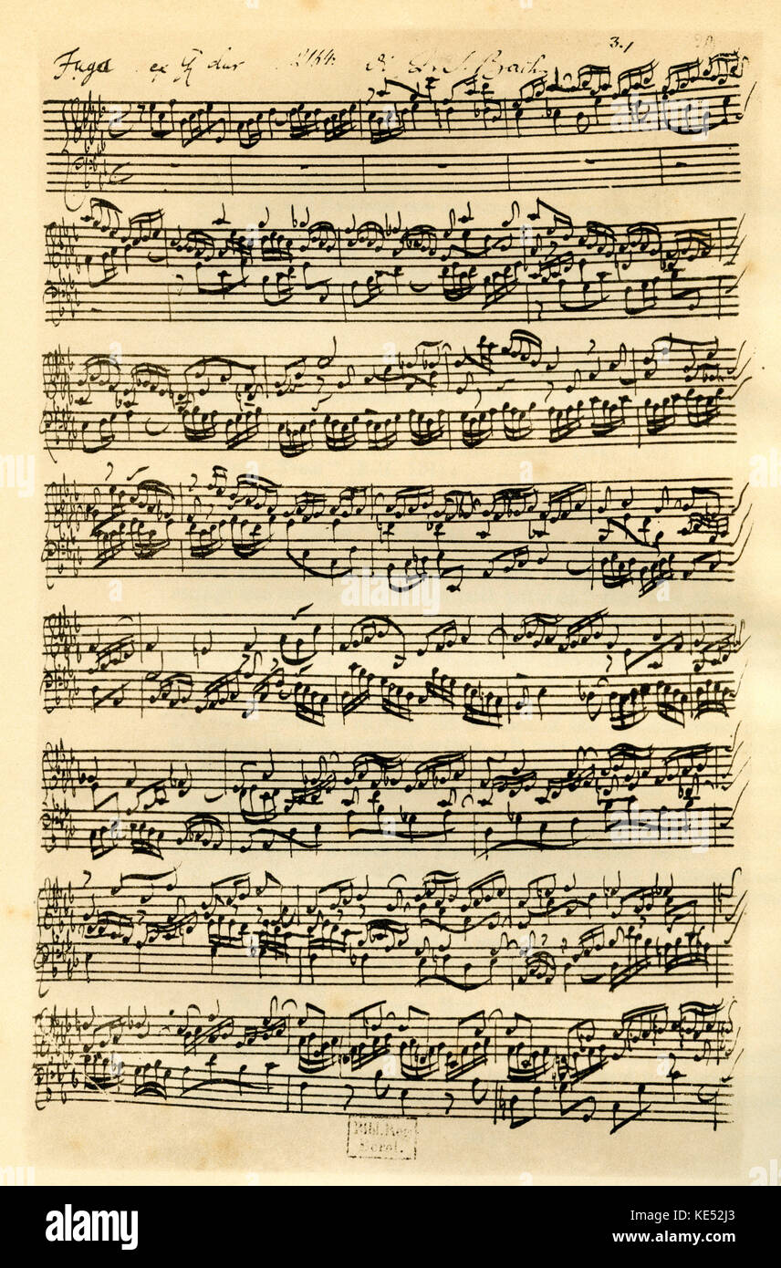 Johann sebastian bach noten -Fotos und -Bildmaterial in hoher Auflösung ...