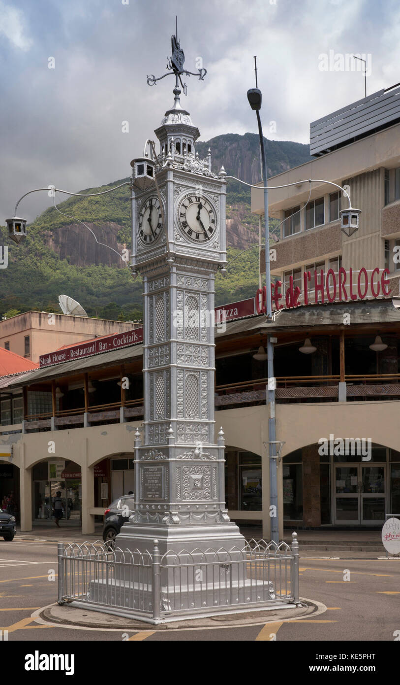 Die Seychellen, Mahe, Victoria, Francis Rachel Street, 1903 Gusseisen ...