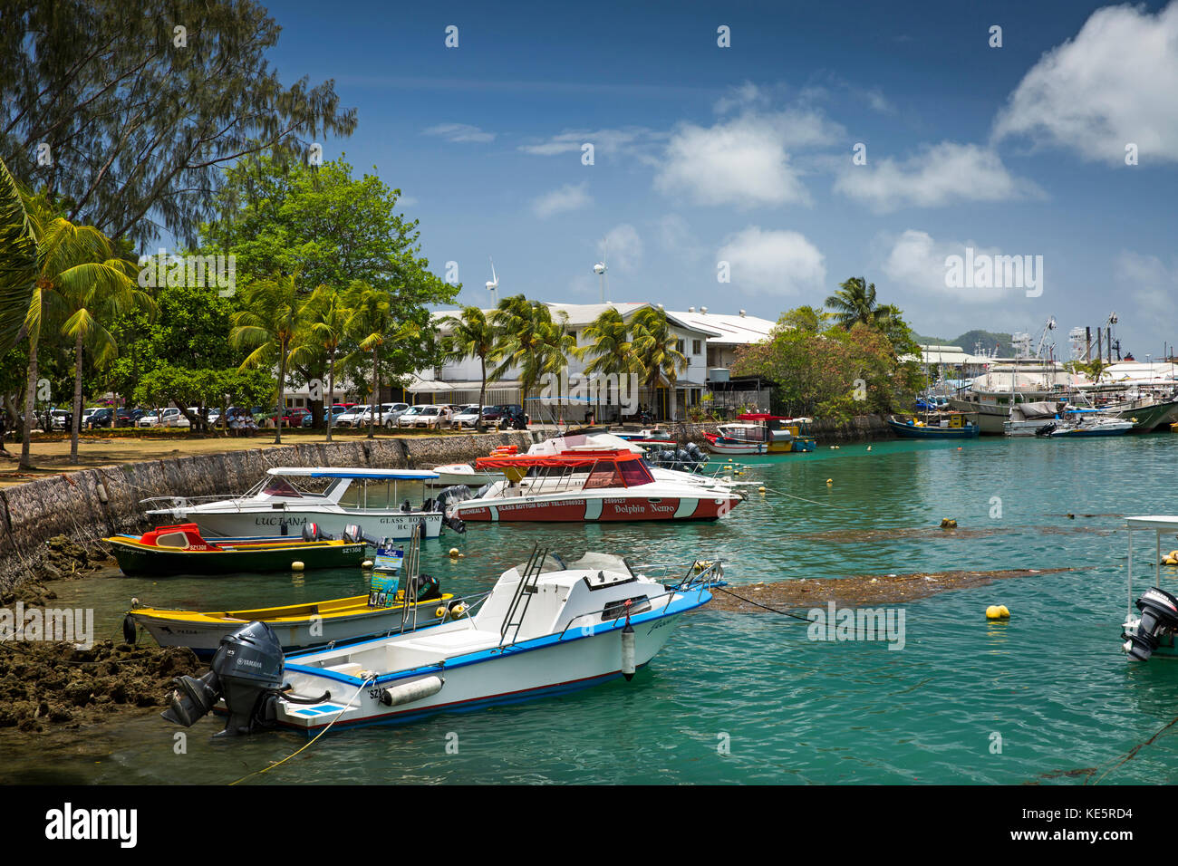Die Seychellen, Mahe, Victoria, Marine Charter Quay, Freizeit Boote ...