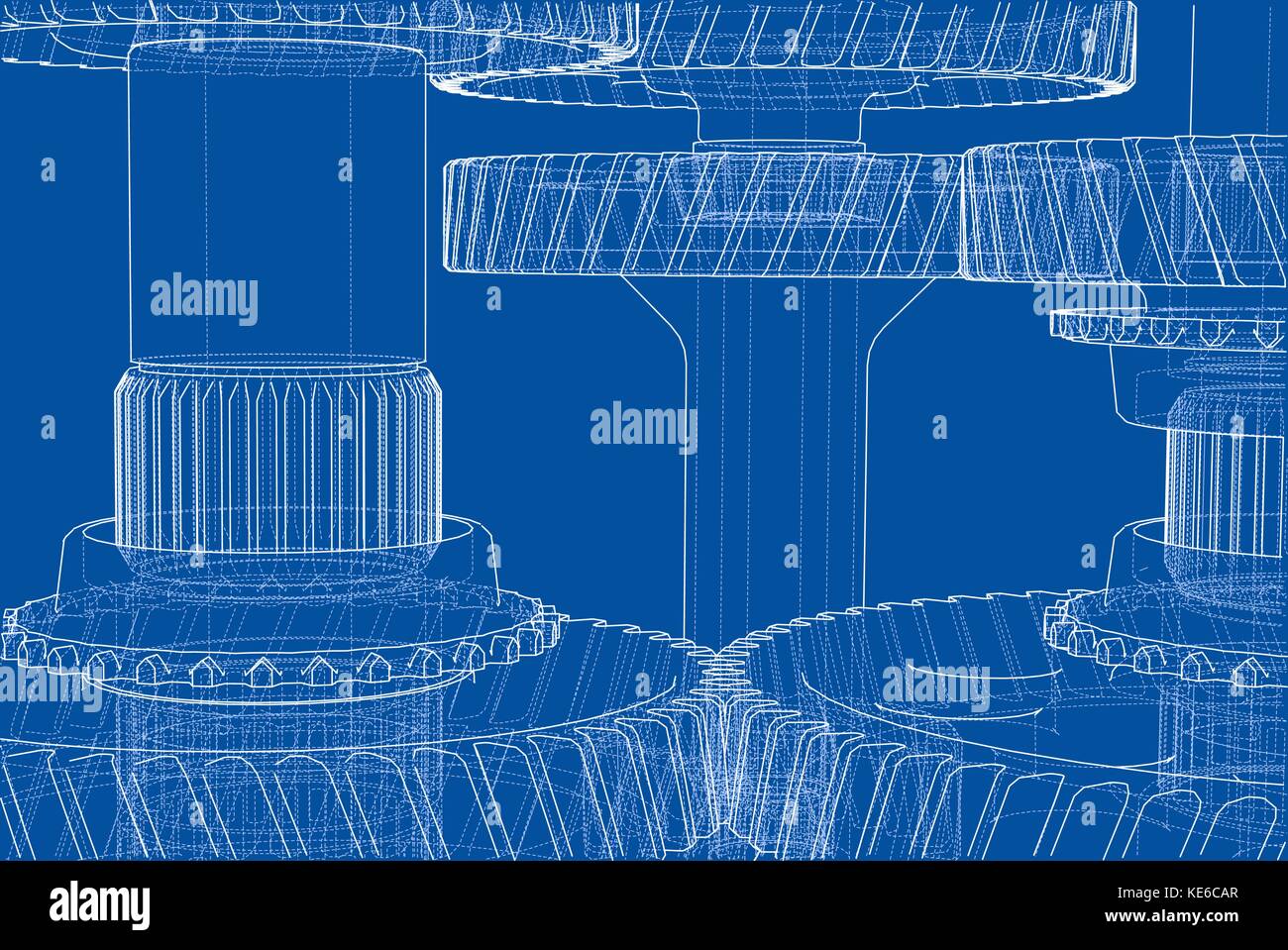 Getriebe Skizze. Vektor Stock-Vektorgrafik - Alamy