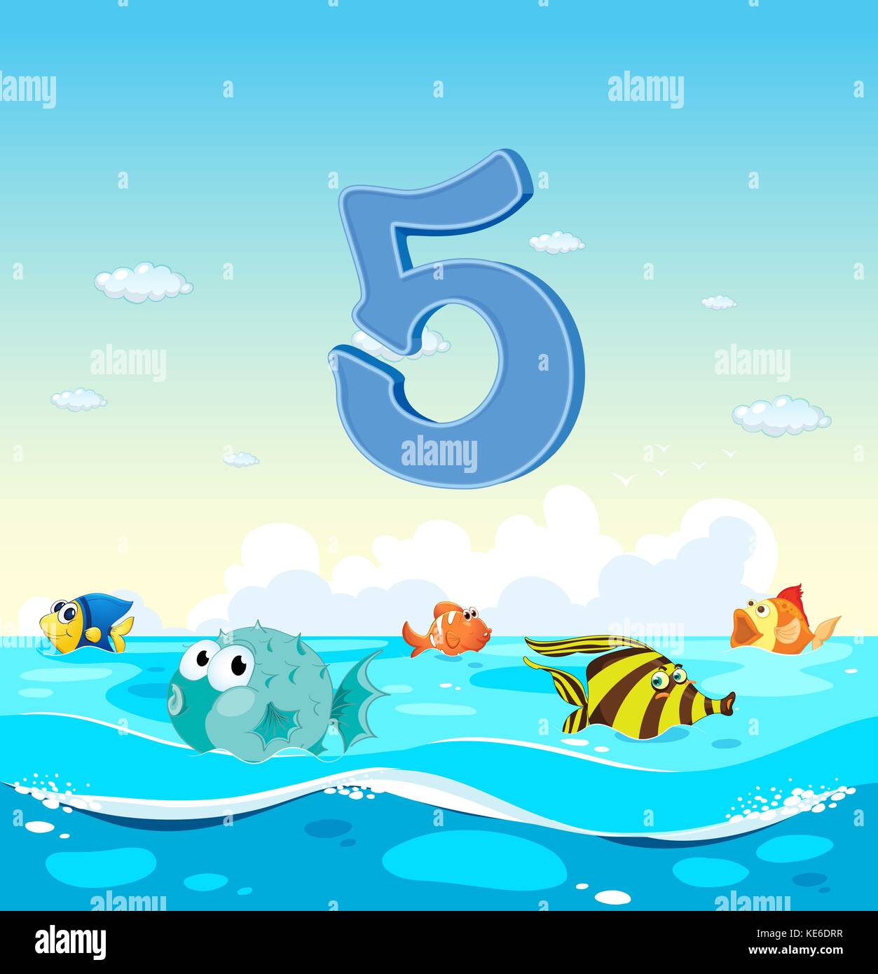 5 fische Stock-Vektorgrafiken kaufen - Alamy