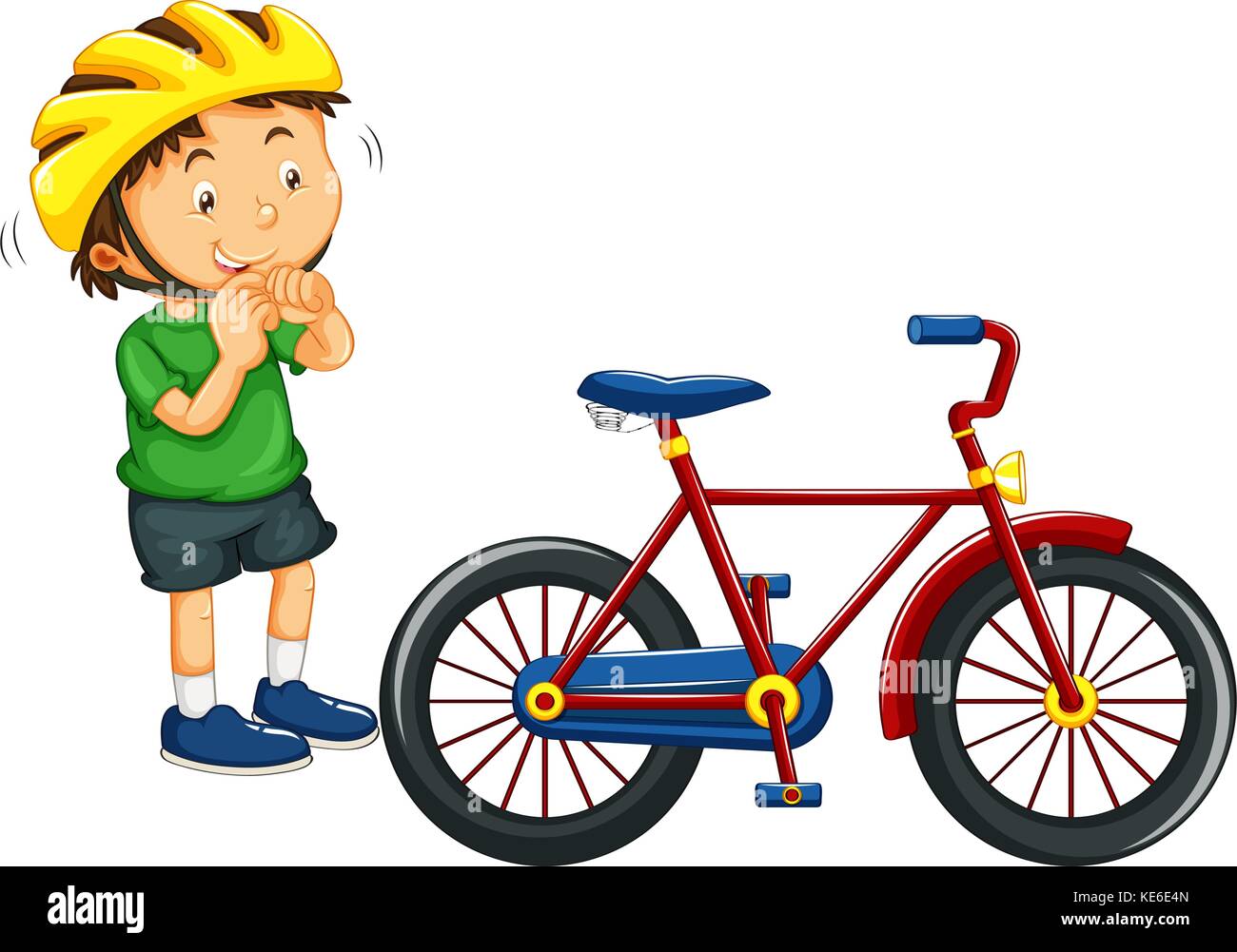 Cartoon image kid riding bicycle -Fotos und -Bildmaterial in hoher ...
