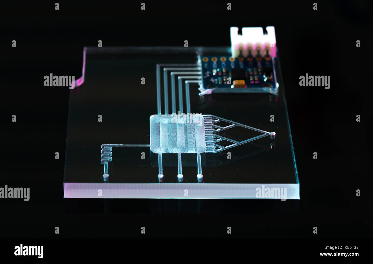 Ein Lab-on-a-Chip (LOC) ist Integration Gerät mit Labor einige ...