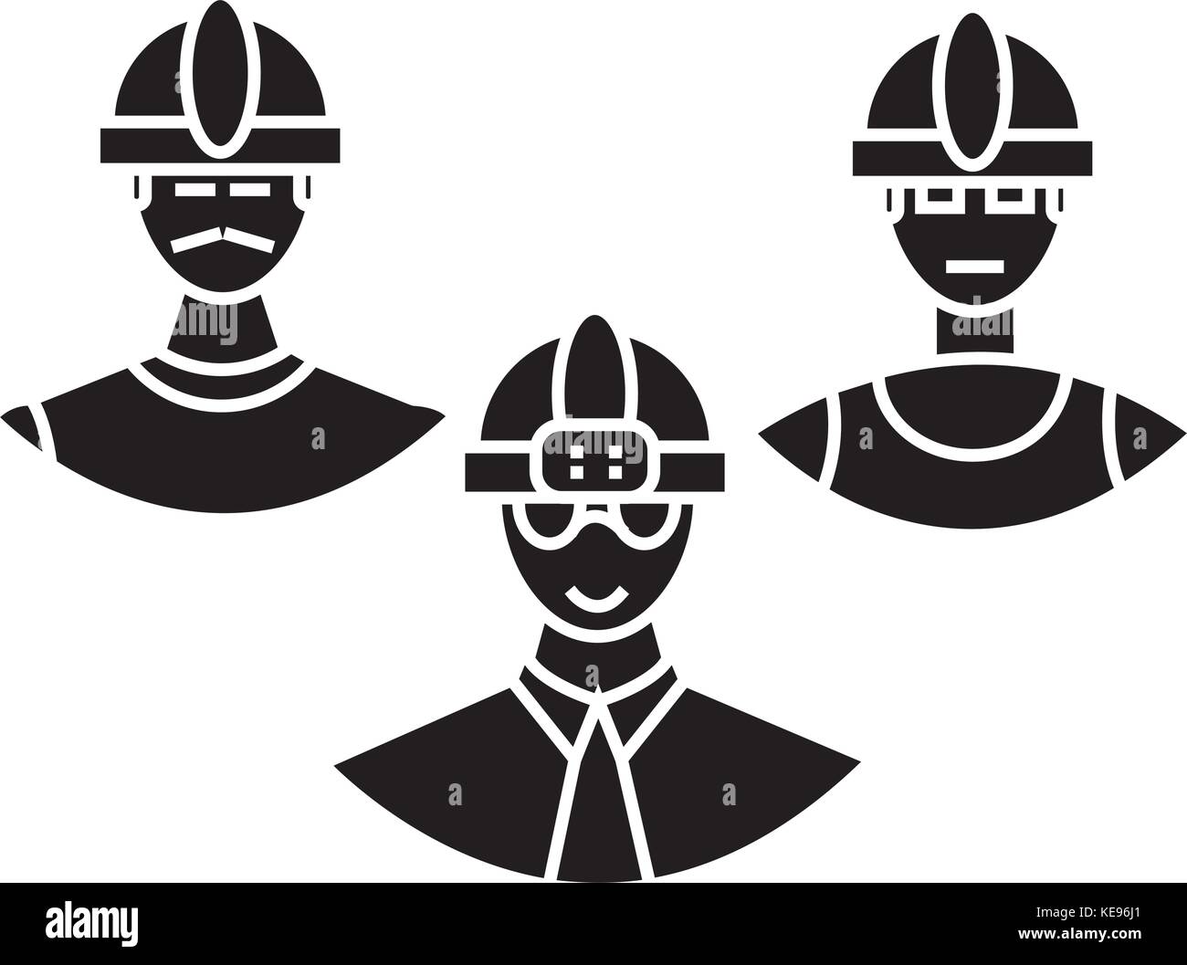 Erbauer team Symbol, Vector Illustration, Zeichen auf isolierten ...