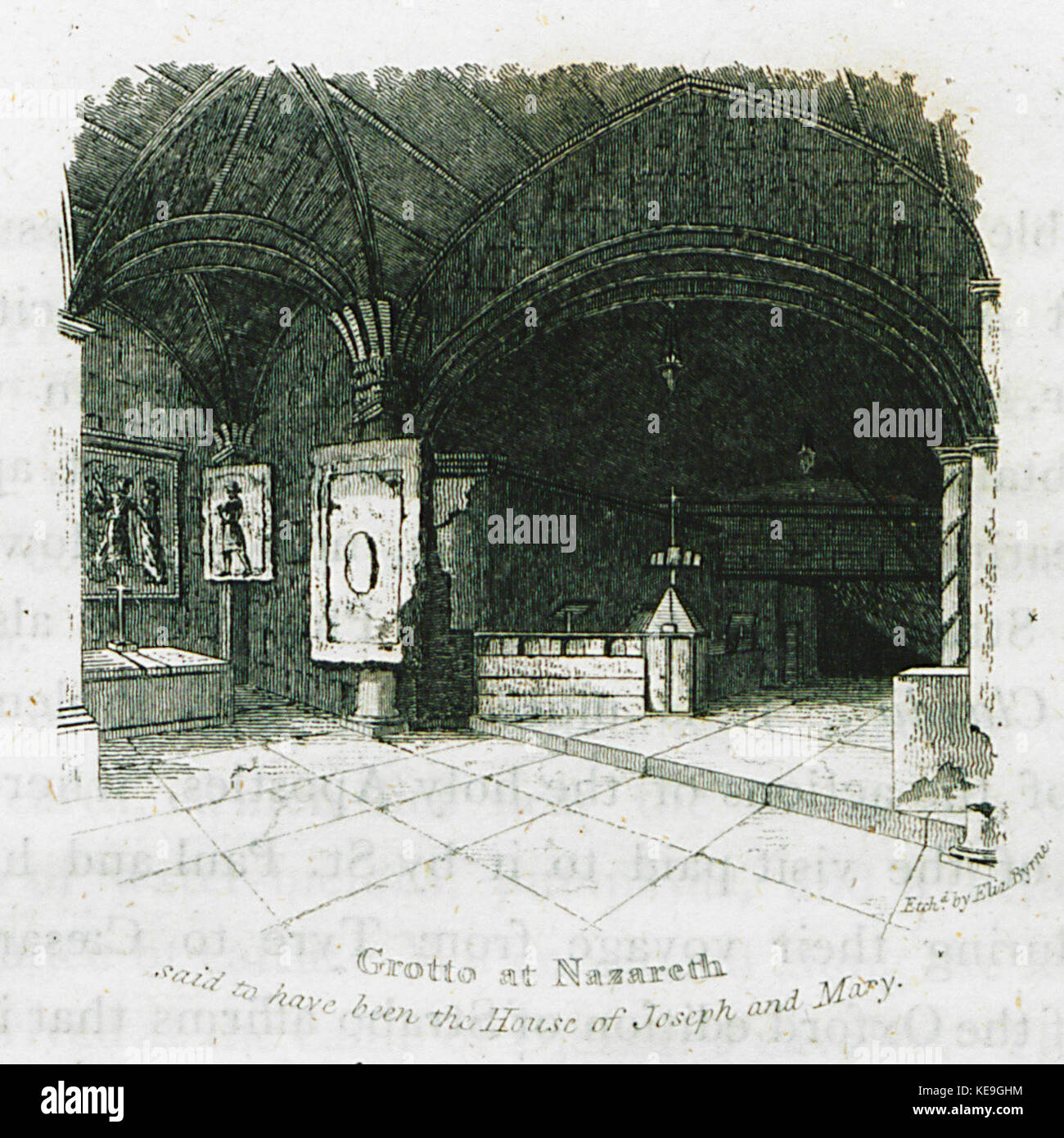 Grotte in Nazareth sagte, das Haus von Joseph und Mary Clarke Edward ...