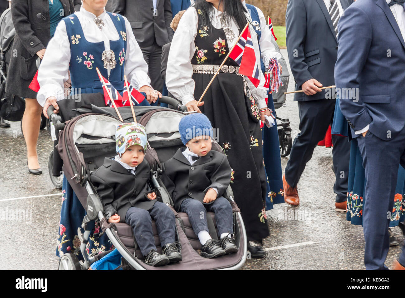 VERDAL, Norwegen - 17. MAI 2017: Nationalfeiertag in Norwegen. Die ...