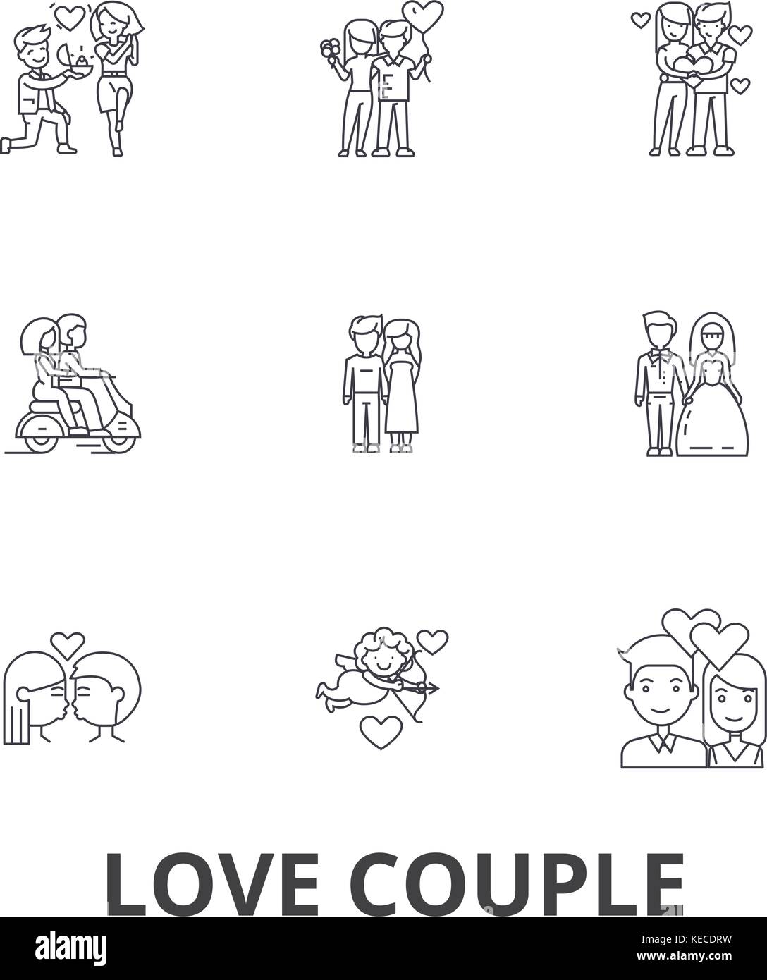 Liebe Paare, romantisch, liebe Herzen, Küssen, liebe Vögel, glückliches ...