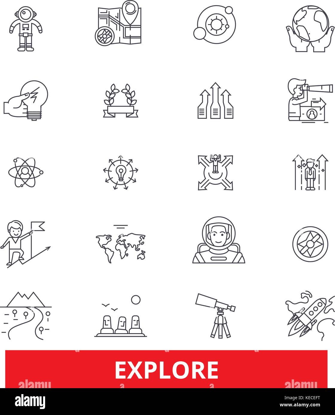 Erkunden, Abenteuer, entdecken, Expedition, Durchsuchen, Öffnen, Reisen ...