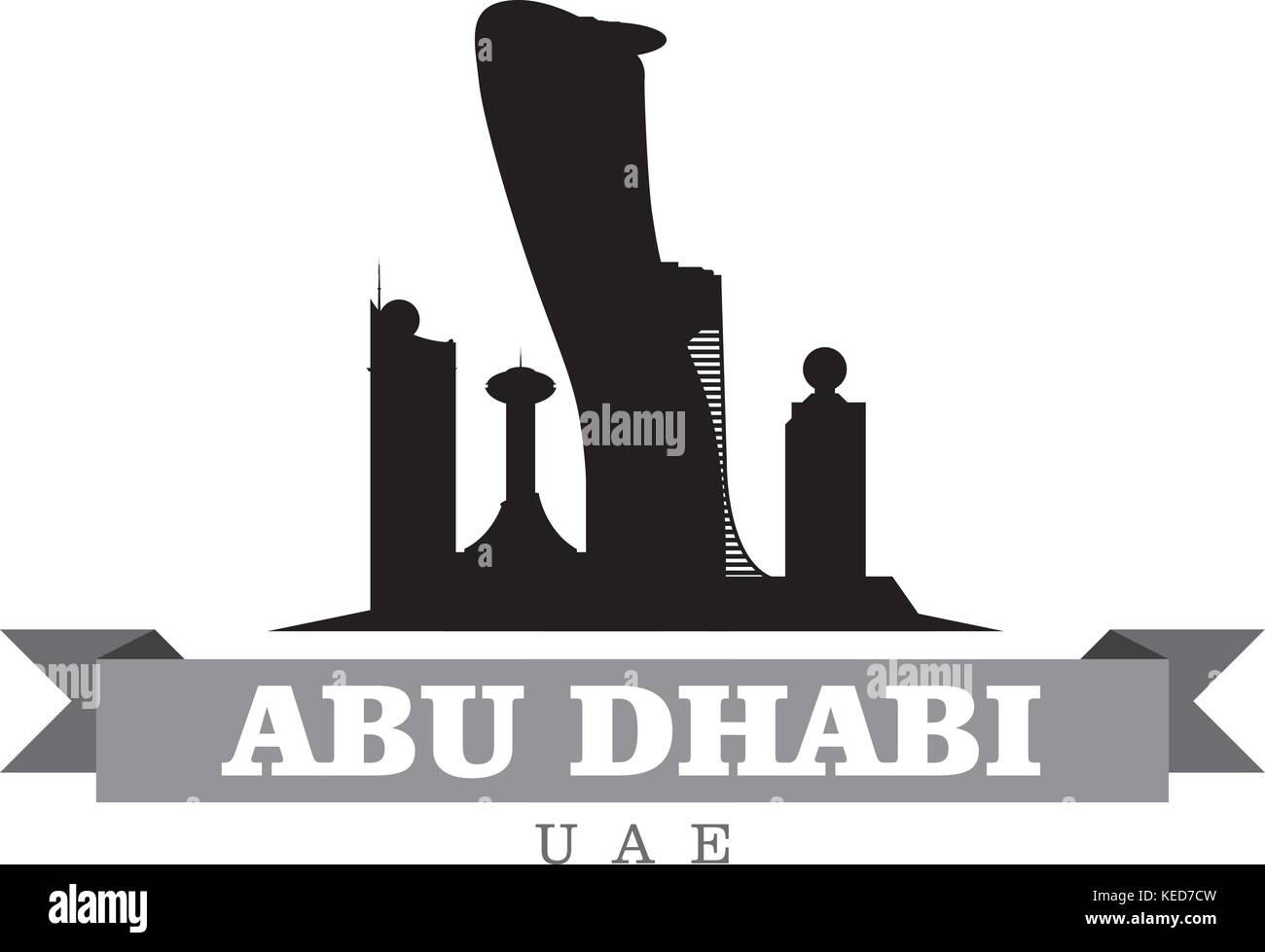 Abu Dhabi VAE Stadt symbol Vektor illustration Stock-Vektorgrafik - Alamy