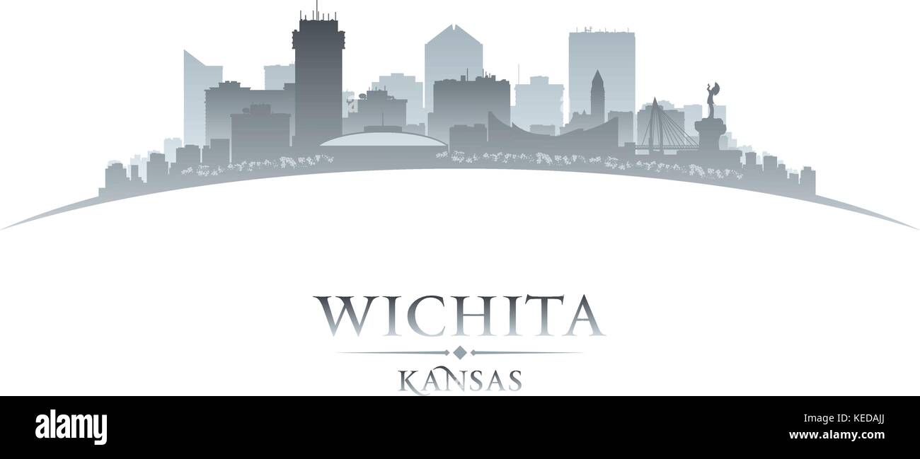 Wichita Kansas City Skyline Silhouette. Vector Illustration Stock ...
