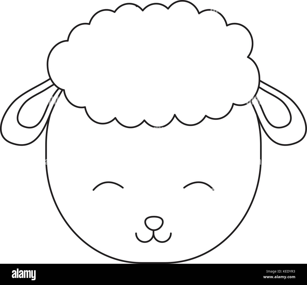 Cartoon Schafe Symbol Stock-Vektorgrafik - Alamy