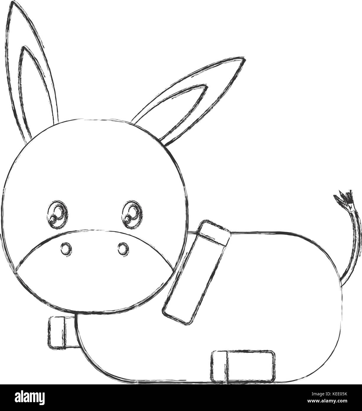 Cartoon Esel Symbol Stock-Vektorgrafik - Alamy