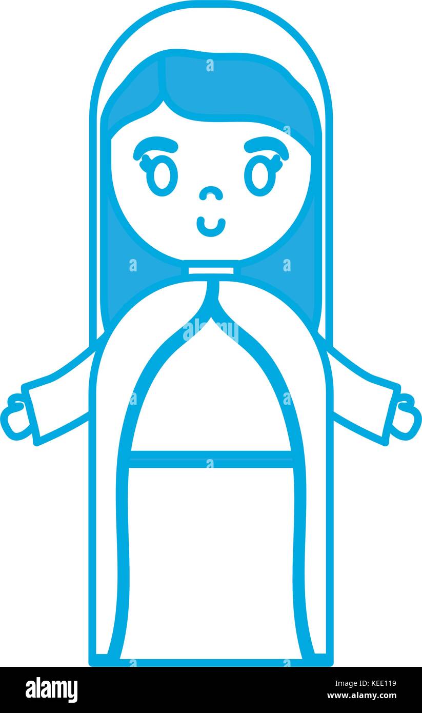 Cartoon Jungfrau Maria Symbol Stock-Vektorgrafik - Alamy