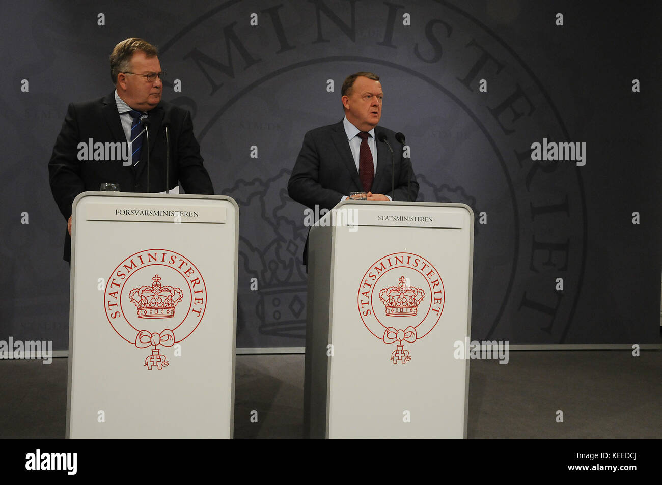 Kopenhagen/Dänemark – 11.Oktober 2017. Dänemarks Ministerpräsident Lars ...