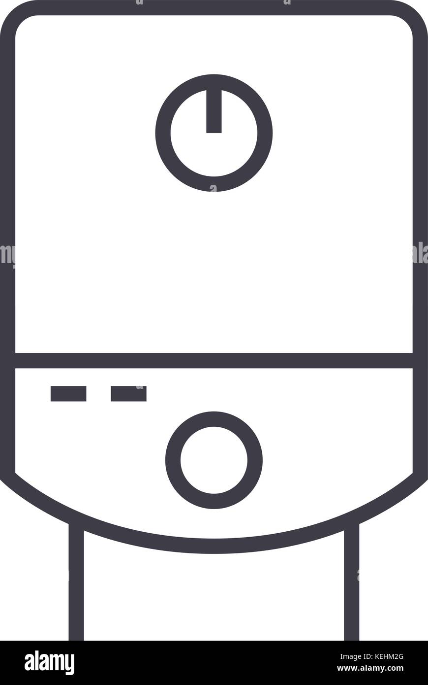 Gastank, Wasser Boiler vektor Symbol Leitung, Zeichen, Abbildung auf ...