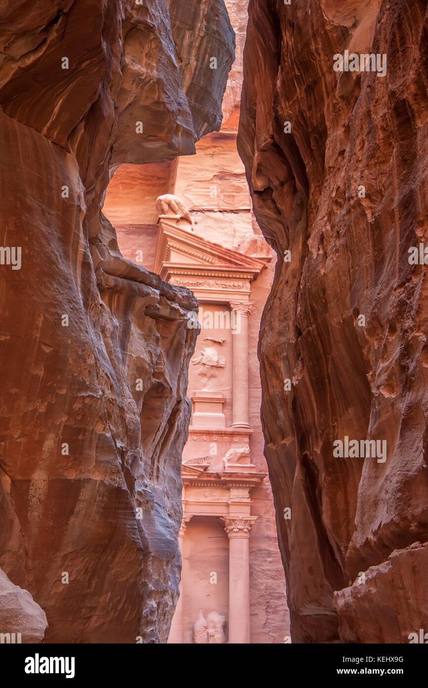 Berühmte Grab al khazneh oder Treasury in Petra Stockfotografie - Alamy
