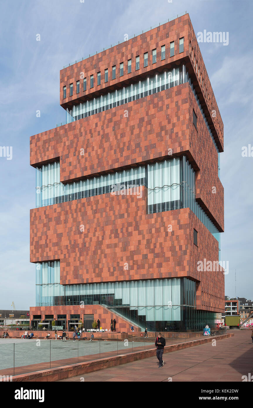 Antwerpen, Flandern, Belgien: Museum aan de Stroom MAS durch das ...