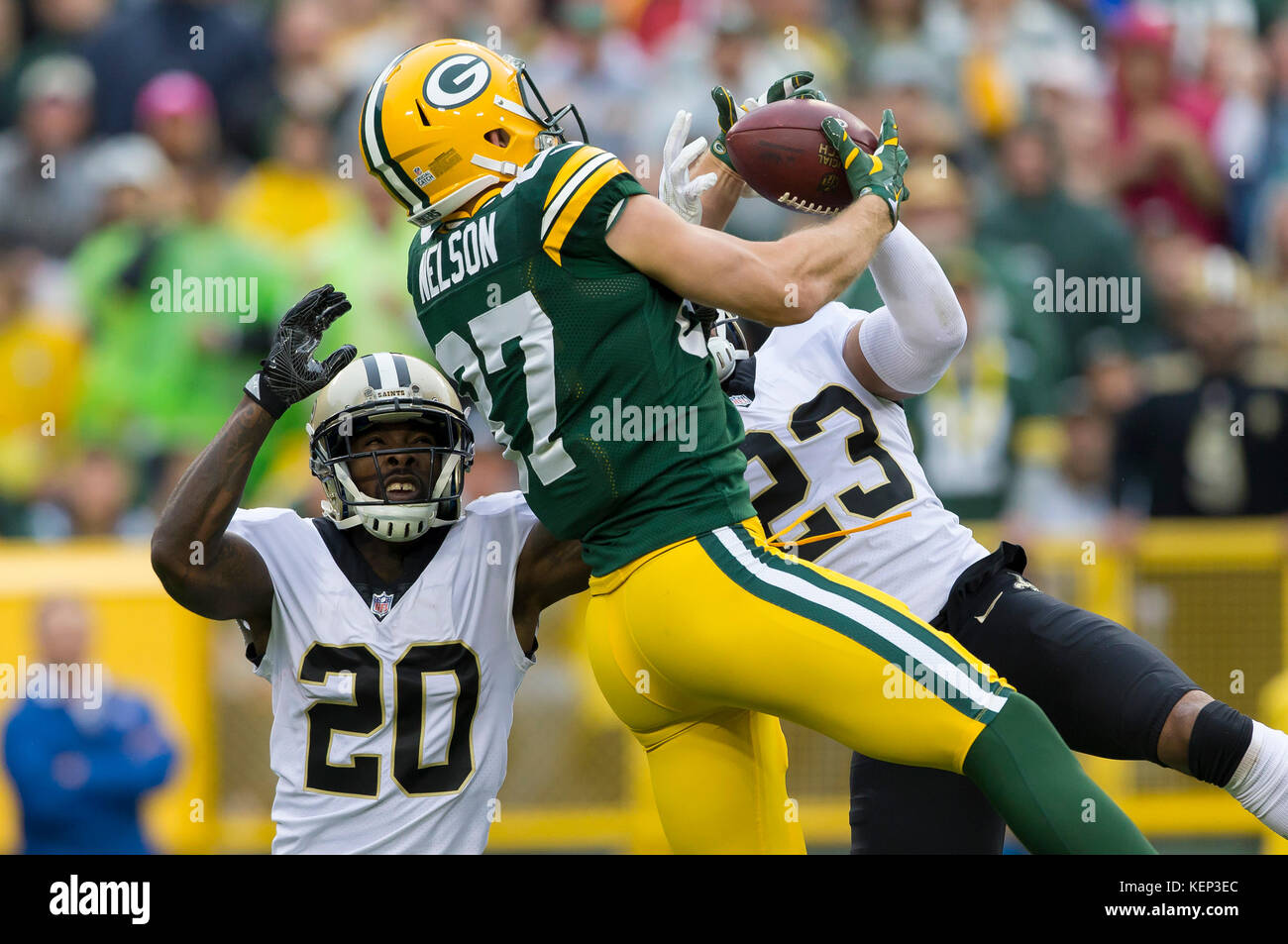 Green Bay, WI, USA. 22 Okt, 2017. New Orleans Saints cornerbacks Ken ...