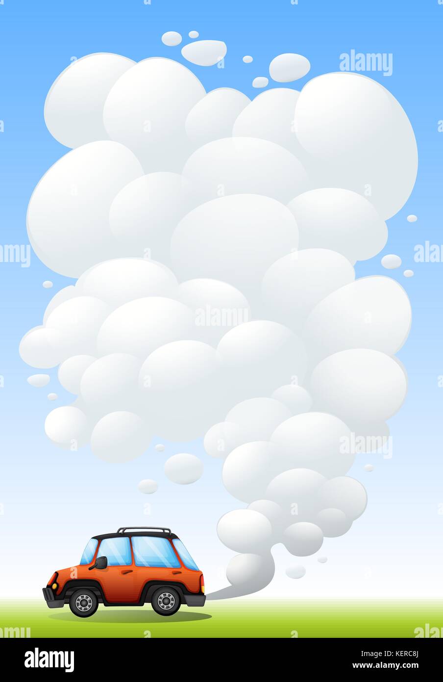 Abbildung: Die riesigen Rauch aus dem Auto Stock-Vektorgrafik - Alamy