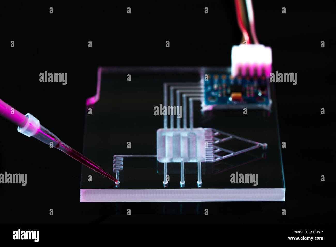 Ein Lab-on-a-Chip (LOC) ist Integration Gerät mit Labor einige ...