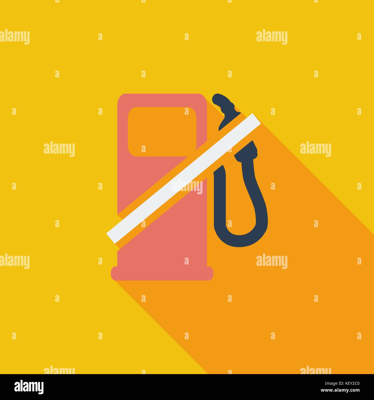 Kraftstoff-Symbol. Flache Vektor zugehörige Symbol mit langen Schatten ...