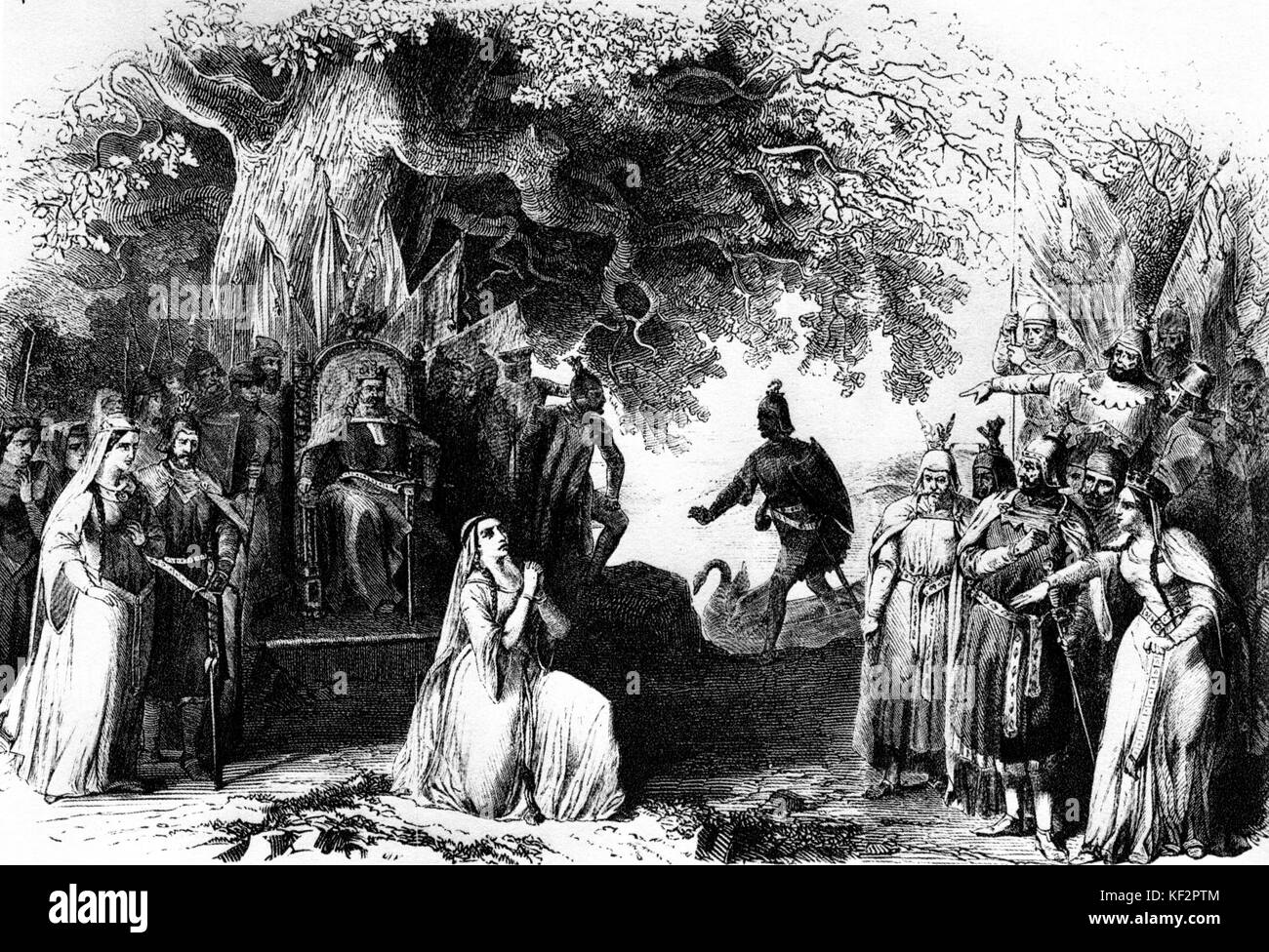 "Lohengrin", Oper von Richard Wagner. Szene aus Akt I am Weimarer ...