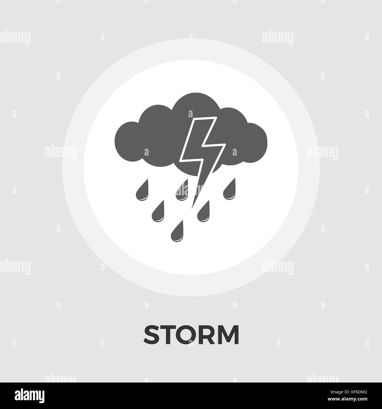Sturm vektor Flachbild-Symbol Stock-Vektorgrafik - Alamy