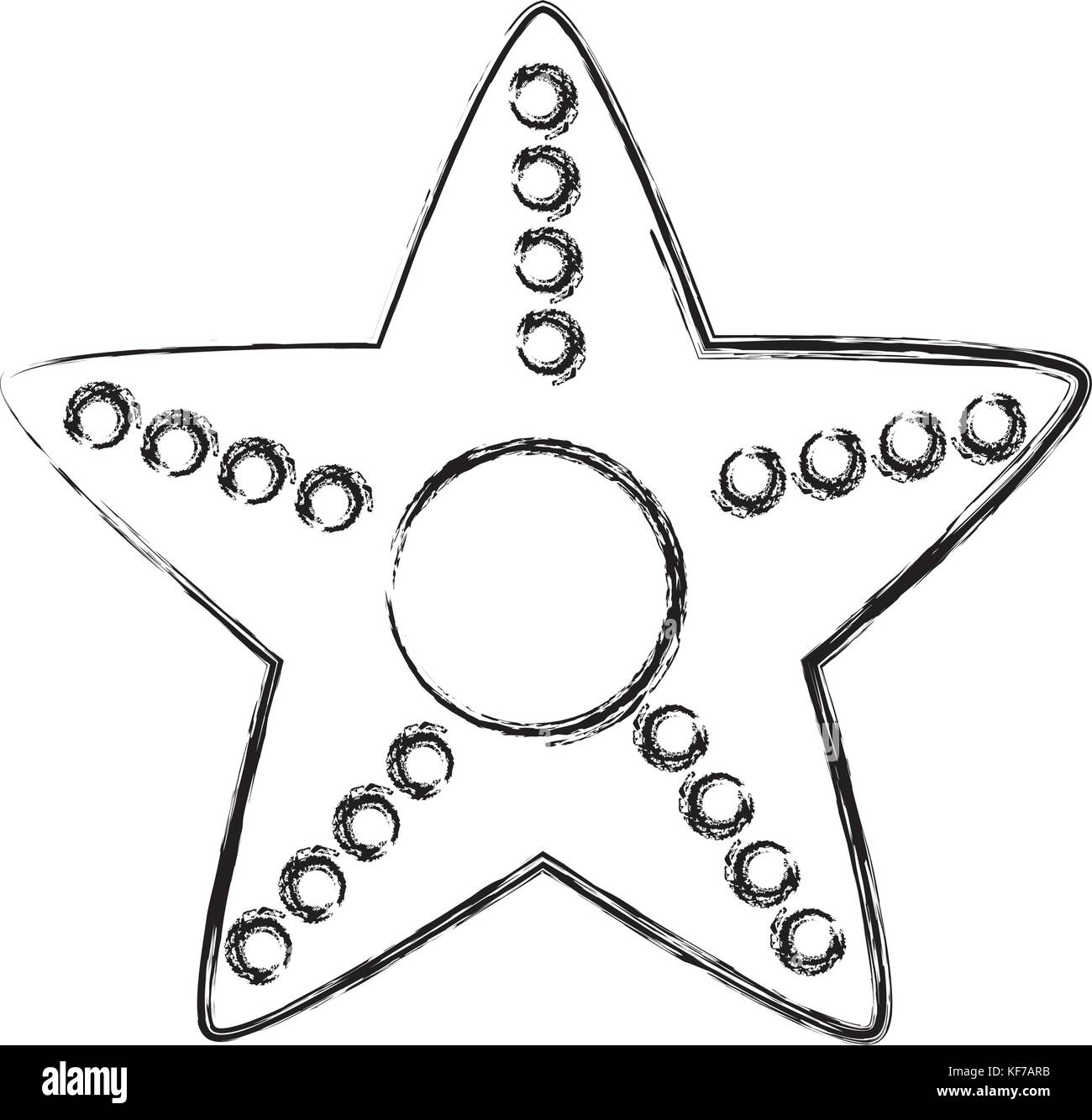 Seestern-Symbol auf weißem Hintergrund-Vektor-illustration Stock ...